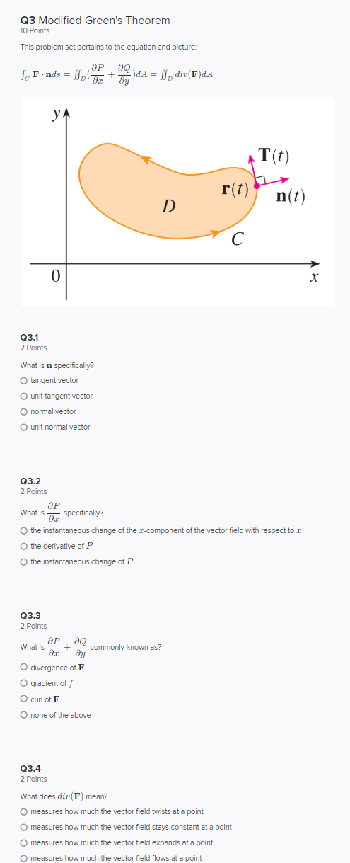 Solved Q3 Modified Green's Theorem 10 Points This problem | Chegg.com