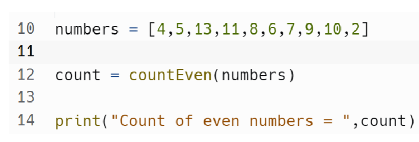 Solved 10 Given the list called numbers as shown below: | Chegg.com