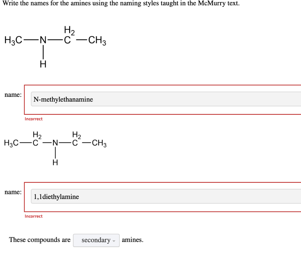 Solved The naming style shown in the book is ‑ylamine rather | Chegg.com