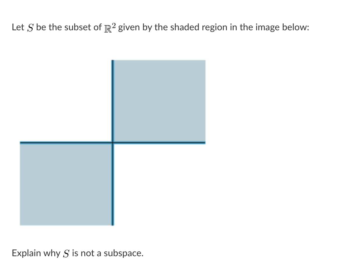 Solved Let S be the subset of R2 given by the shaded region | Chegg.com