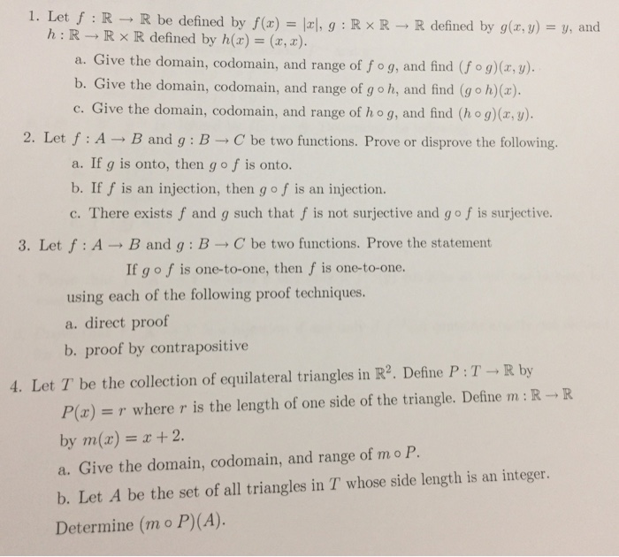 Solved 1. Let f R-R be defined by f(a) l, g RxR R defined by | Chegg.com