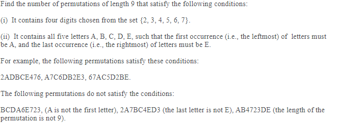 Solved Find the number of permutations of length 9 that | Chegg.com