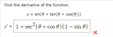 Solved Find the derivative of the function. | Chegg.com