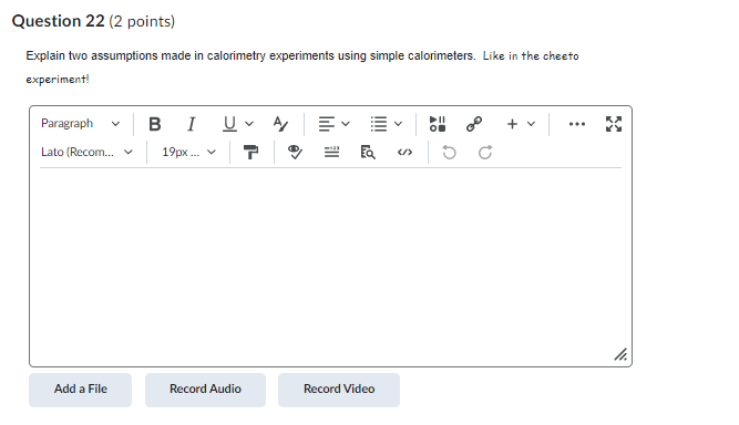 Solved Explain two assumptions made in calorimetry | Chegg.com