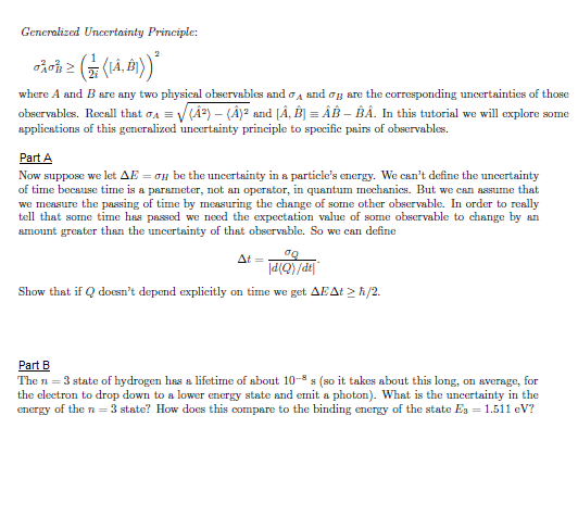 Solved Generalized Uncertainty Principle: ožok 2 (14,8))) | Chegg.com