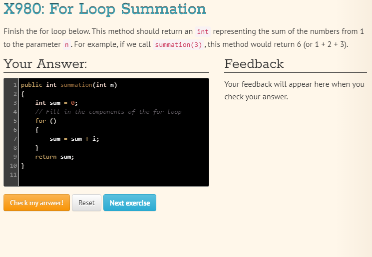 Solved Finish the for loop below. This method should return | Chegg.com