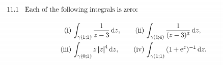 Solved 11.1 Each of the following integrals is zero: 1 (i) | Chegg.com