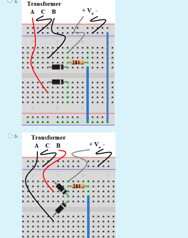 Solved Which breadboard setup shows the correct | Chegg.com