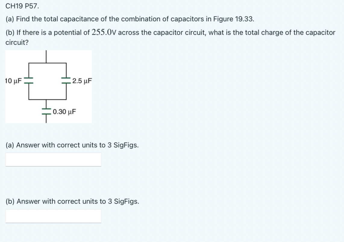 Solved CH19 P57. (a) Find the total capacitance of the | Chegg.com