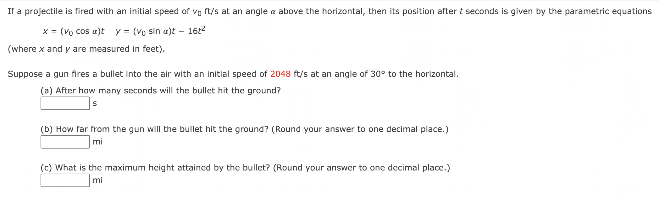 Solved If a projectile is fired with an initial speed of v0 | Chegg.com