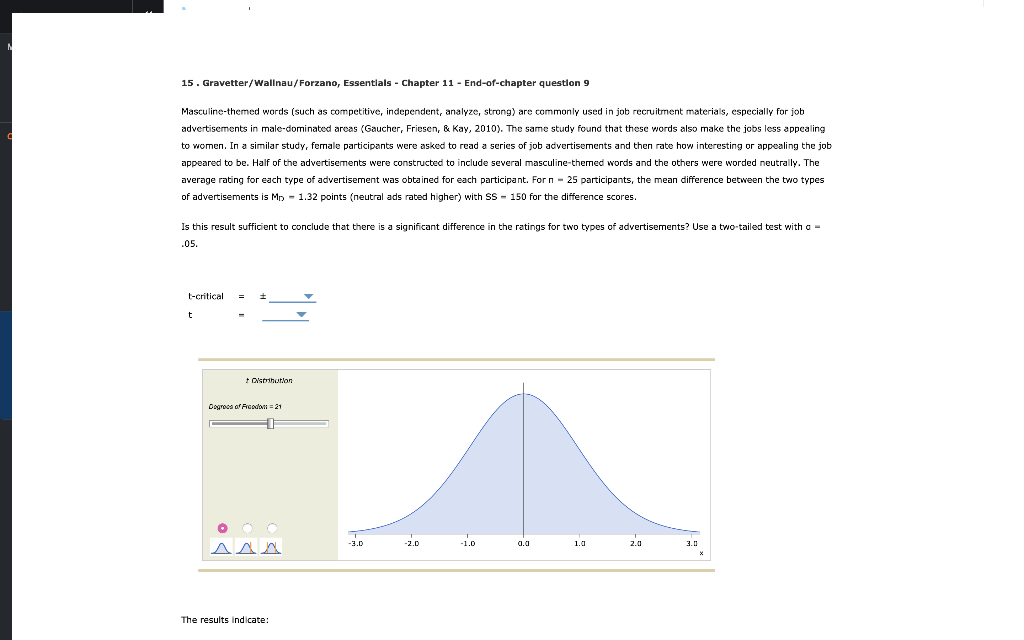 Solved Attempts: Score: 13 3. Gravetter/Wallnau/Forzano, | Chegg.com