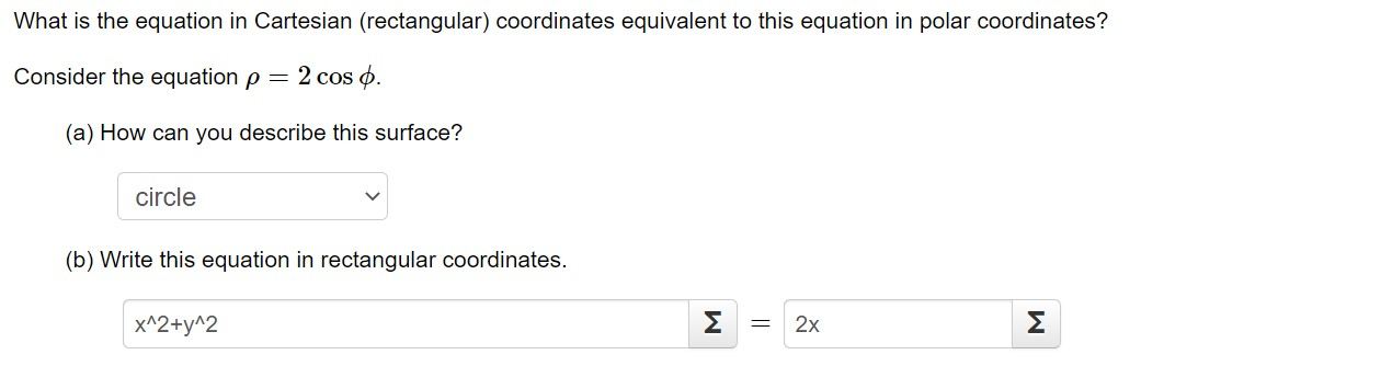 Solved What is the equation in Cartesian (rectangular) | Chegg.com