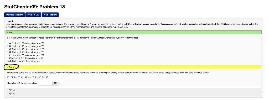Solved StatChapter09: Problem 13 Previous Problem Problem | Chegg.com