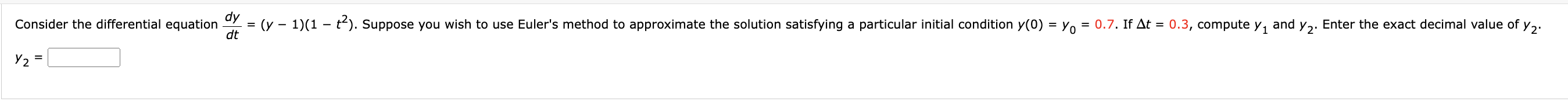 Solved y2= | Chegg.com