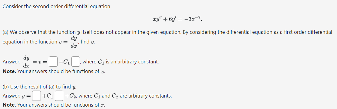 Solved Consider the second order differential equation | Chegg.com