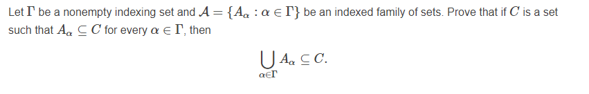 Solved Let I be a nonempty indexing set and A={Aq:a ef} be | Chegg.com