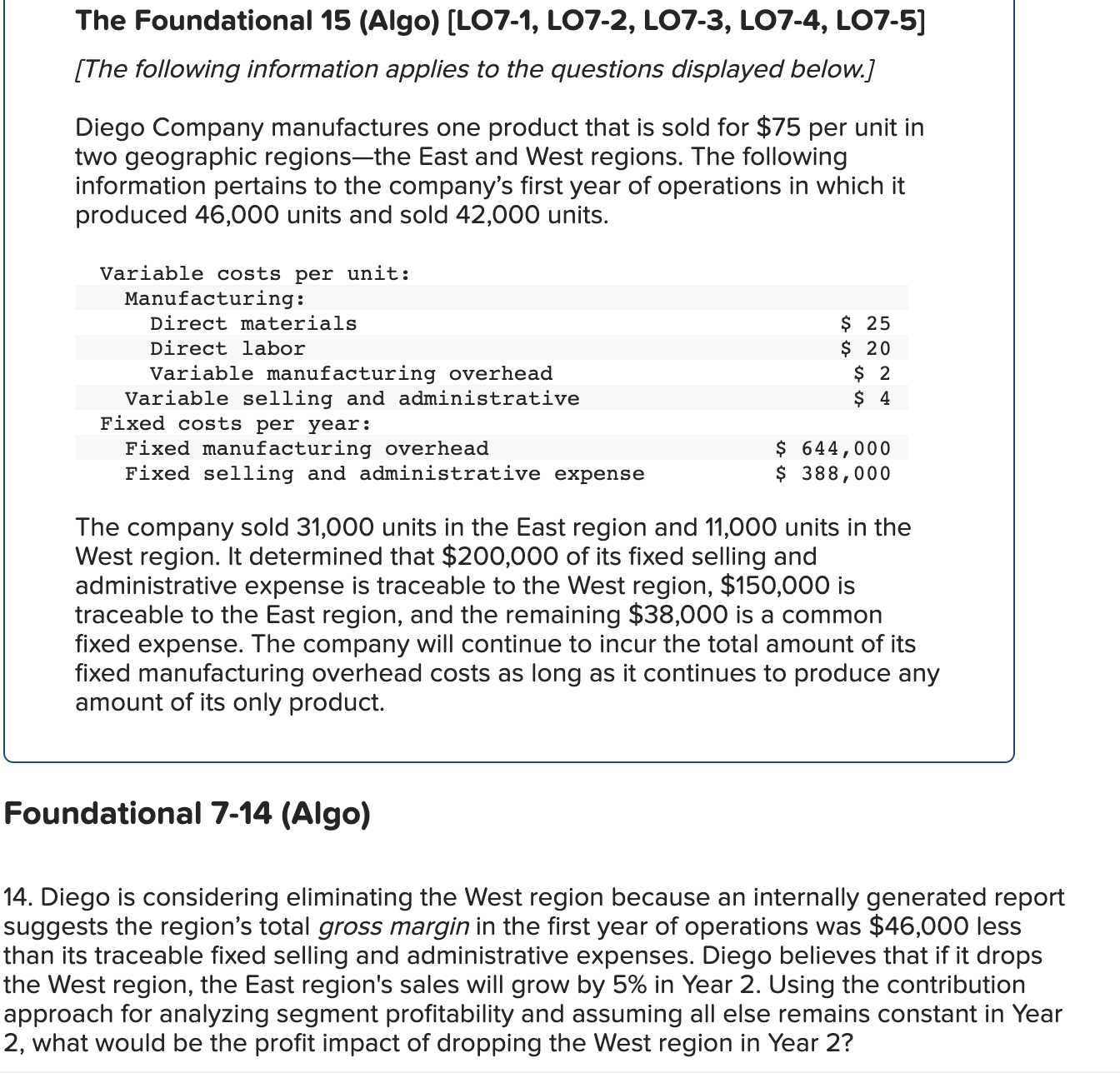Solved The Foundational 15 (Algo) [LO7-1, L07-2, L07-3, | Chegg.com