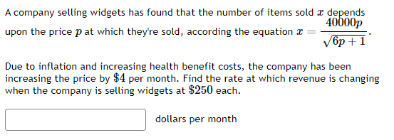 Solved A company selling widgets has found that the number | Chegg.com