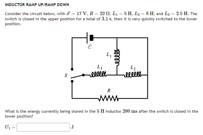 Solved INDUCTOR RAMP UP/RAMP DOWNConsider the circuit below, | Chegg.com