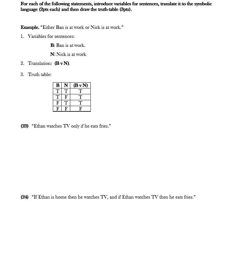 Solved For each of the following statements, introduce | Chegg.com