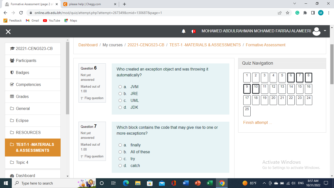 Solved Quiz Navigation Which type of keywords are used to | Chegg.com