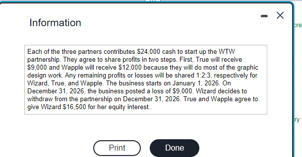 Solved Information Each of the three partners contributes | Chegg.com
