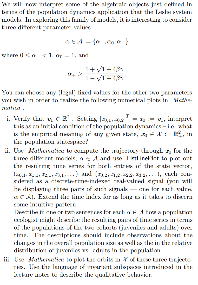 We will now interpret some of the algebraic objects | Chegg.com