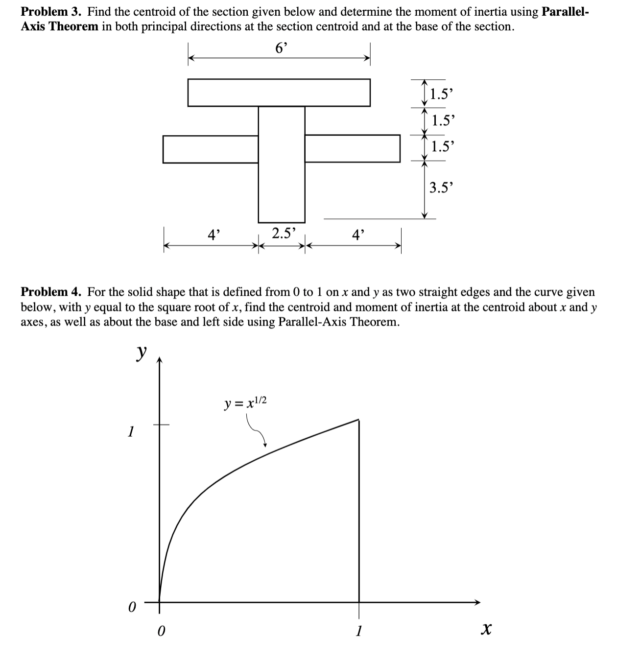 Solved Problem 3. Find the centroid of the section given | Chegg.com