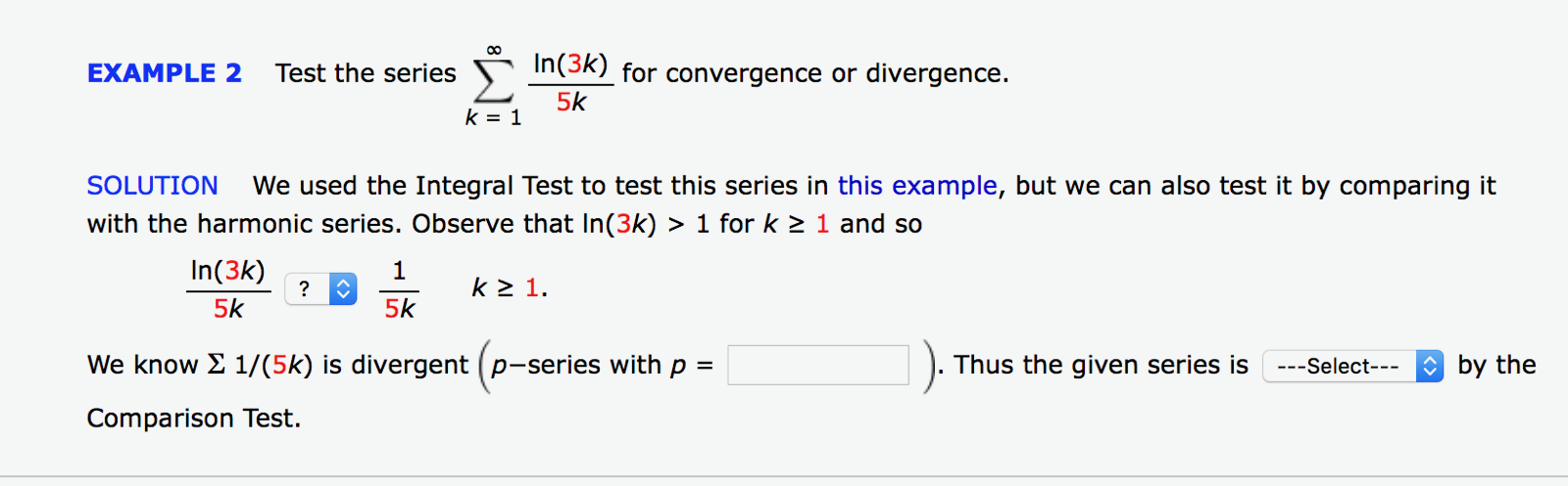 Solved EXAMPLE 2 Test the series convergence or divergence. | Chegg.com