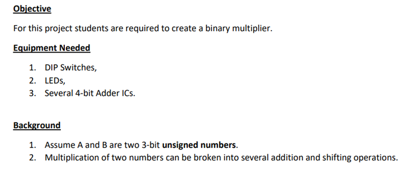 Solved Task 1. In Tinkercad, you have to multiply two 3-bit | Chegg.com