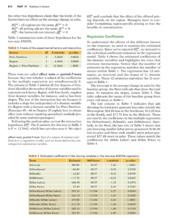 STATISTICS IN ACTION Case: Analyzing Experiments in | Chegg.com