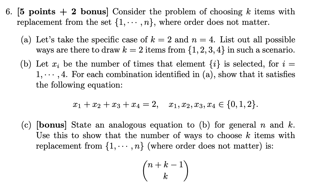 Solved [5 ﻿points +2 ﻿bonus] ﻿Consider the problem of | Chegg.com