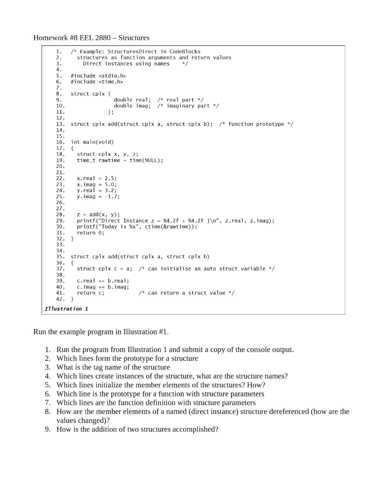 Solved Homework #8 EEL 2880-Structures 1. *Example: | Chegg.com