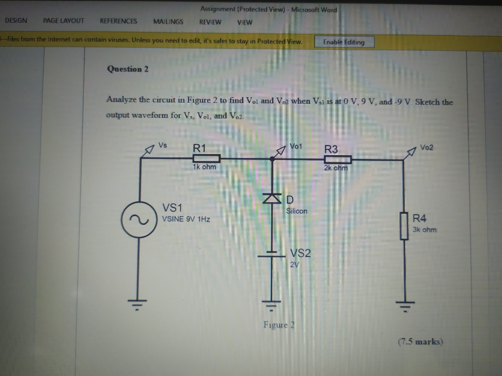 Solved Assignment (Protected View) - Microsoft Word DESIGN | Chegg.com