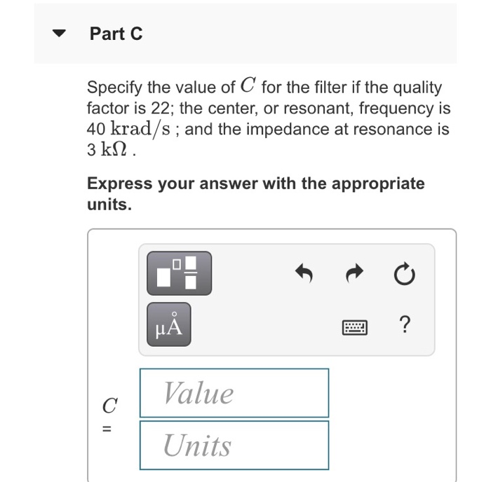 Solved Specify the component values for the prototype | Chegg.com