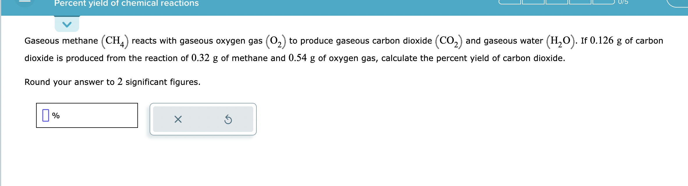 Solved Gaseous methane (CH4) reacts with gaseous oxygen gas | Chegg.com