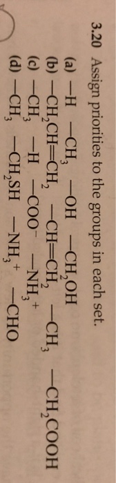 Solved 3.20 Assign priorities to the groups in each set. | Chegg.com