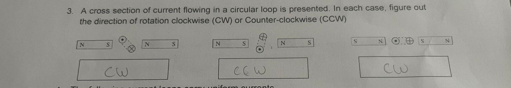 Solved 3. A cross section of current flowing in a circular | Chegg.com