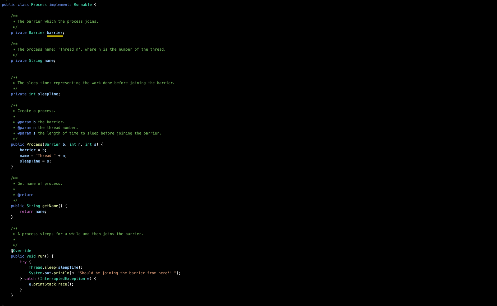 Solved Processjava Public Class Process Implements 