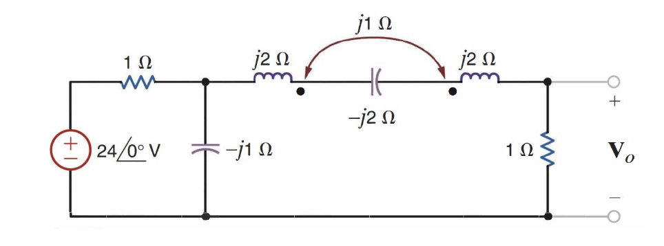 Solved Find the phasor voltage V0 and the rms voltage for V0 | Chegg.com