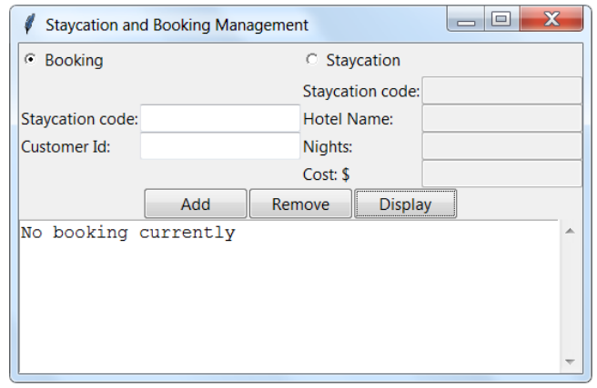 Solved Need help in using python tkinter to create a booking | Chegg.com