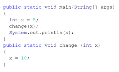 Solved public static void main(String[] args) int x = 5; | Chegg.com