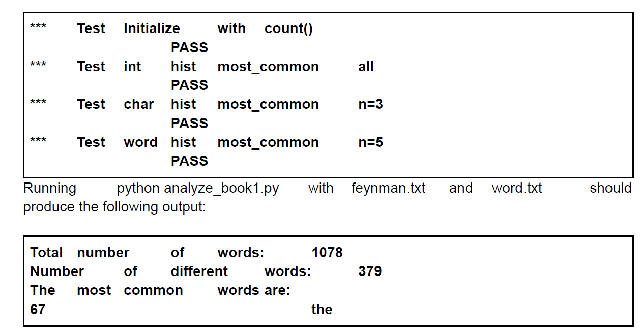 Solved In Histogram.py and analyze_book1.py you find | Chegg.com