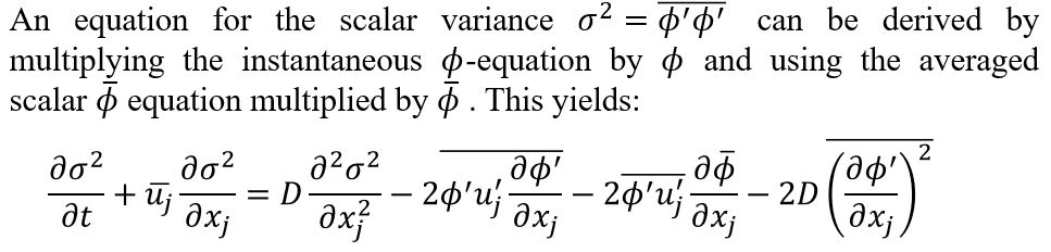 An equation for the scalar variance o2 = °'°' can be | Chegg.com