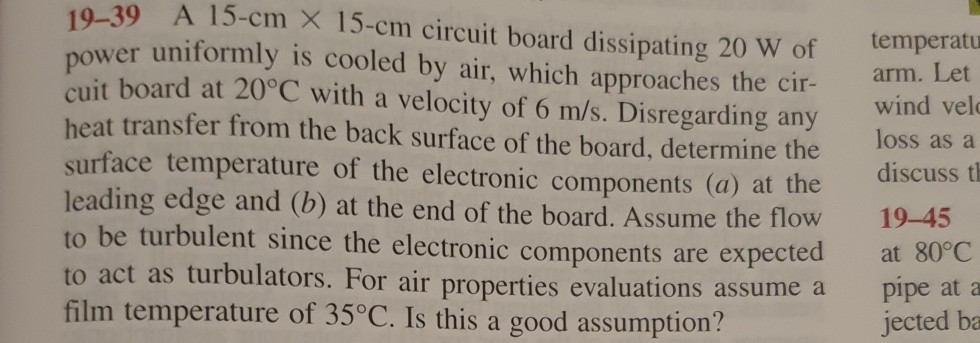 Solved heat transfer external forced convection over a flat | Chegg.com