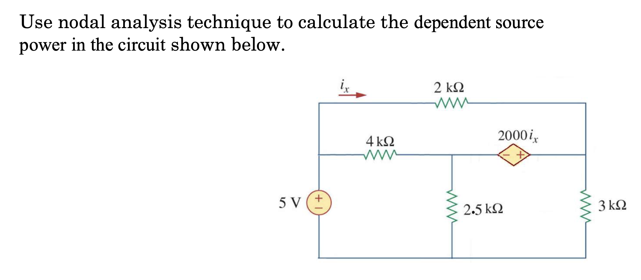 Solved Use nodal analysis technique to calculate the | Chegg.com