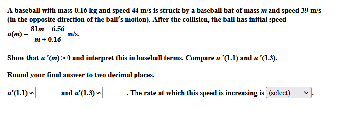 Solved A baseball with mass 0.16 kg and speed 44 m/s is | Chegg.com