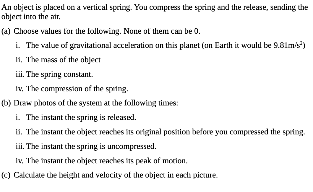 Solved An object is placed on a vertical spring. You | Chegg.com