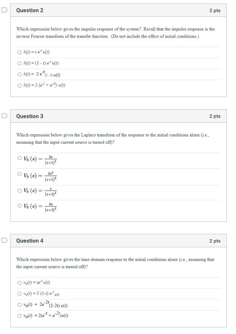 Solved Question 1 2 pts The following information pertains | Chegg.com