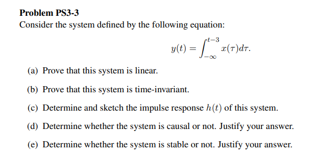 Solved Consider the system defined by the following | Chegg.com